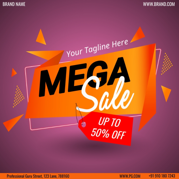 Mega sale ad template | PosterMyWall
