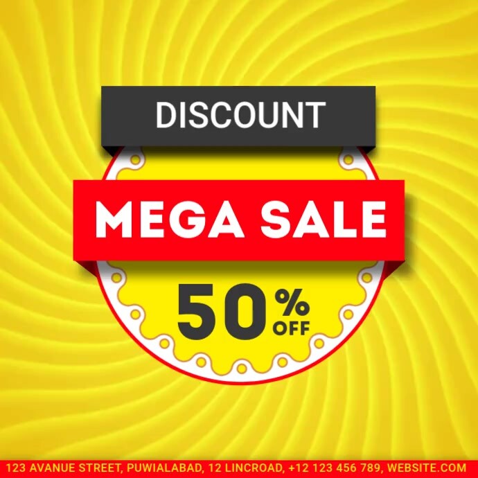 Modèle mega sale ad template | PosterMyWall