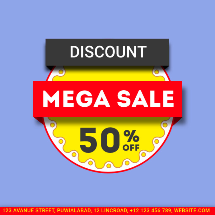 mega sale ad template | PosterMyWall