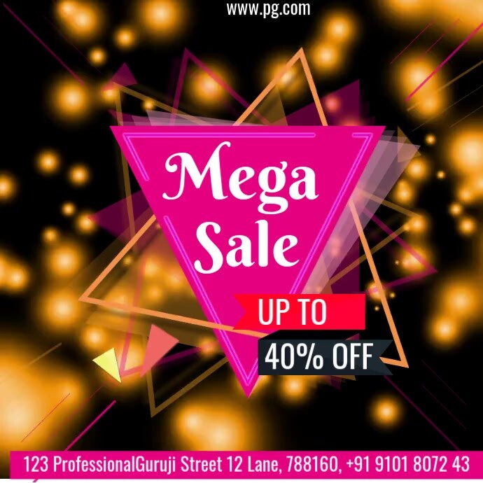 mega sale ad template | PosterMyWall
