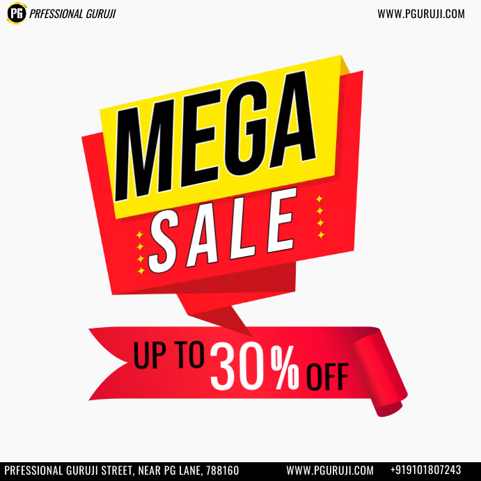 mega sale ad template | PosterMyWall