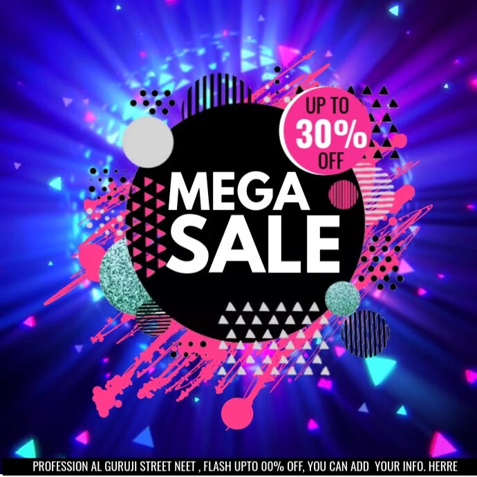 Plantilla de mega sale ad template | PosterMyWall