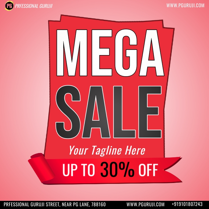 Copy of mega sale ad template | PosterMyWall