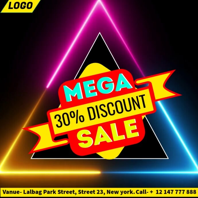 mega sale ad template | PosterMyWall