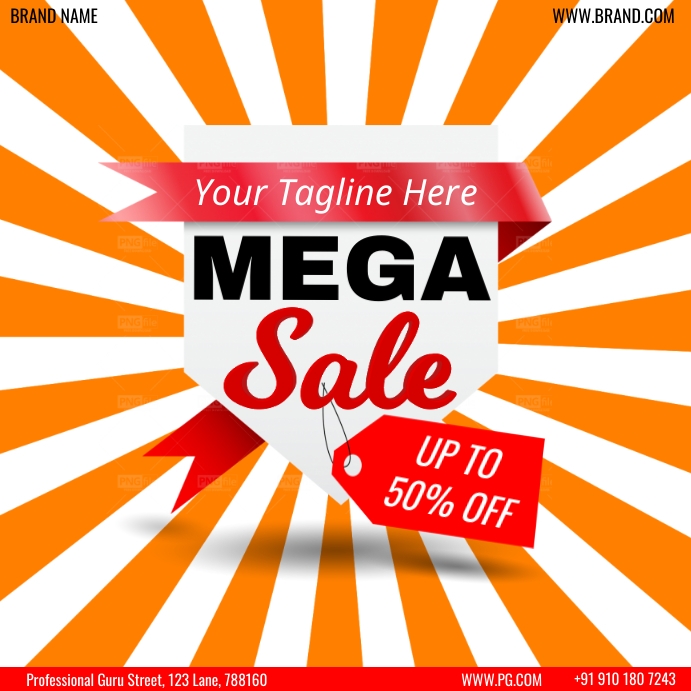 mega sale ad template | PosterMyWall