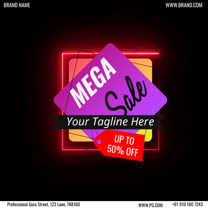 Plantilla de mega sale ad template | PosterMyWall