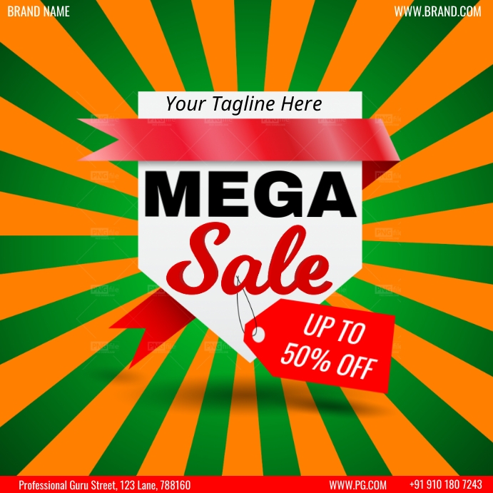 Mega sale ad template | PosterMyWall