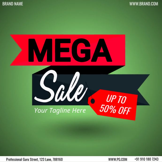 Mega sale advertisement Template | PosterMyWall