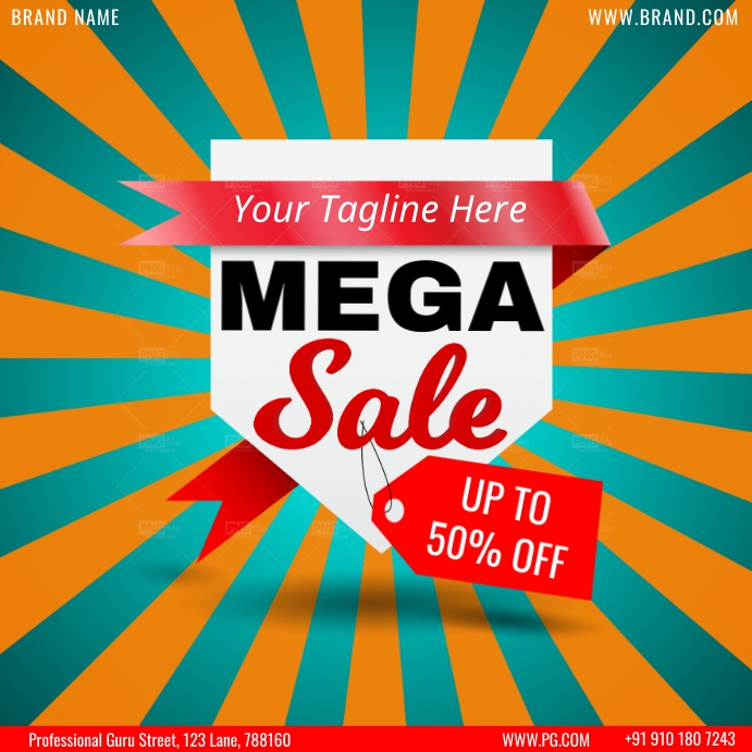 mega sale advertisement Template | PosterMyWall