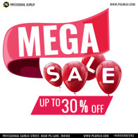 Mega Sale Banner Ads Template | PosterMyWall