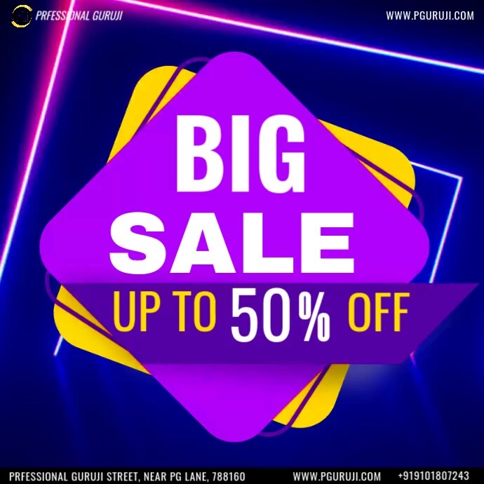Mega Sale Banner Ad (25) Template | PosterMyWall