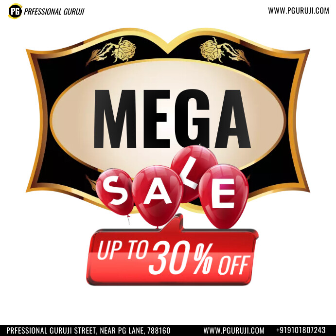 Mega Sale Banner Ad Template | PosterMyWall