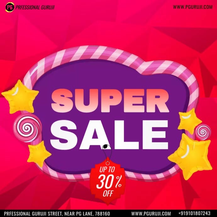 Mega Sale Banner Ad Template | PosterMyWall