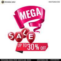 Mega Sale Banner Ad Template | PosterMyWall