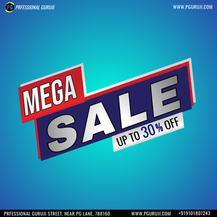 Mega Sale Banner Ad Template | PosterMyWall