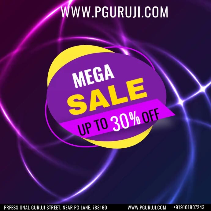 Mega Sale Banner Ad Template | PosterMyWall