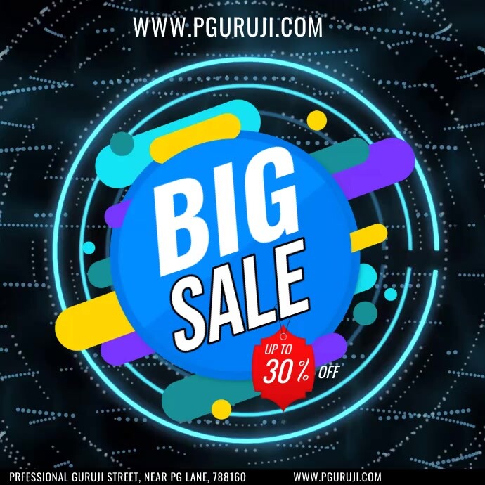 Mega Sale Banner Ad Templat | PosterMyWall