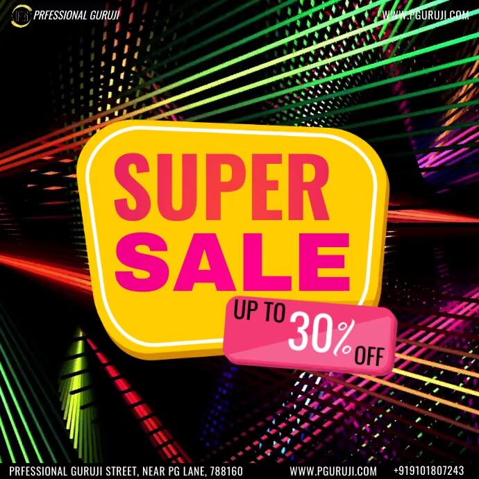Mega Sale Banner Ad Template | PosterMyWall