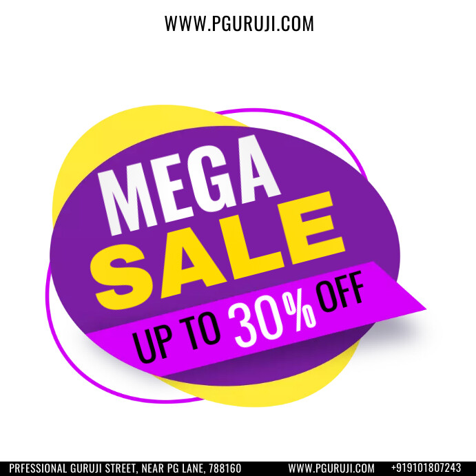 Mega Sale Banner Ad Template | PosterMyWall