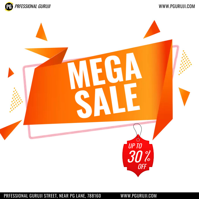 Mega Sale Banner Ad/retail banner Templat | PosterMyWall