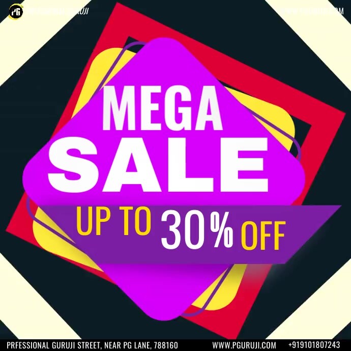 Mega Sale Banner Ad /retail Template | PosterMyWall