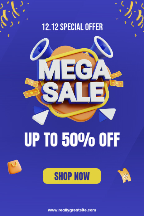 MEGA SALE DECEMBER Template | PosterMyWall