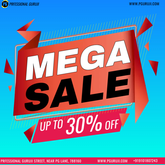 Mega Sale Template | PosterMyWall