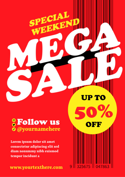 MEGA SALE Template | PosterMyWall