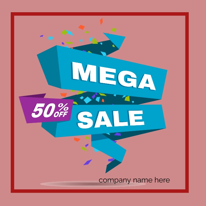 Plantilla de mega sale | PosterMyWall