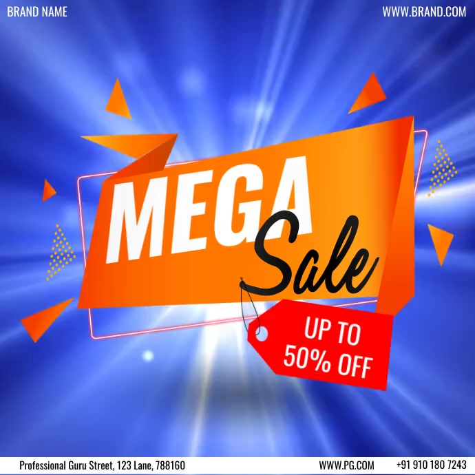 MEGA SALE Template | PosterMyWall