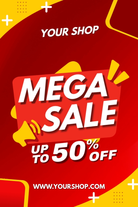 Plantilla de Mega Sale | PosterMyWall