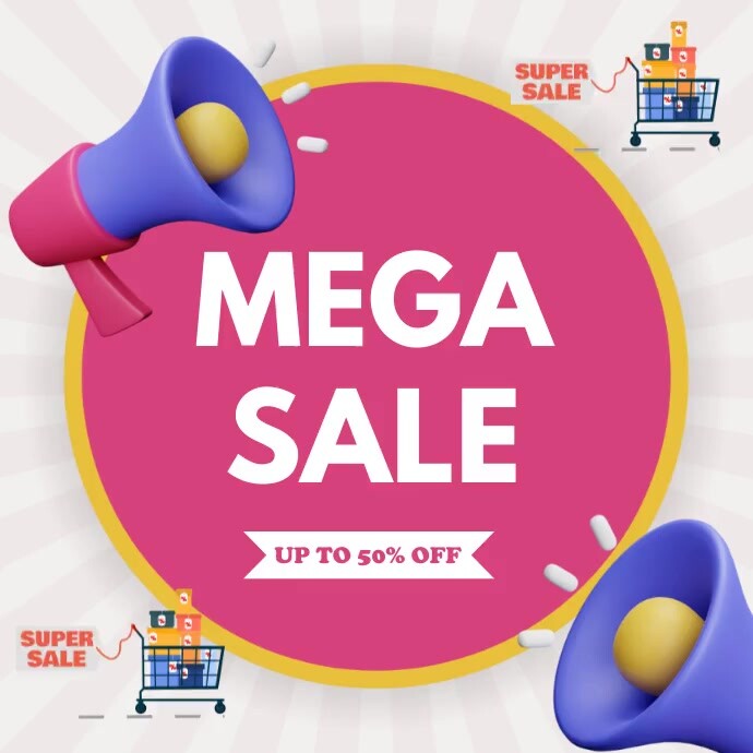 Mega Sale Template | PosterMyWall