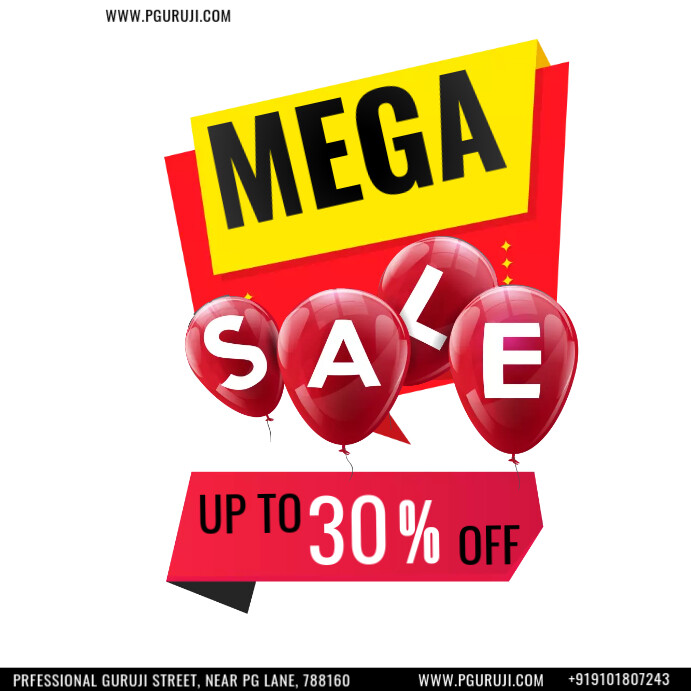 Mega Sale Template | PosterMyWall