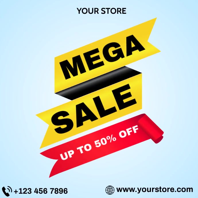 Mega Sale Template | PosterMyWall
