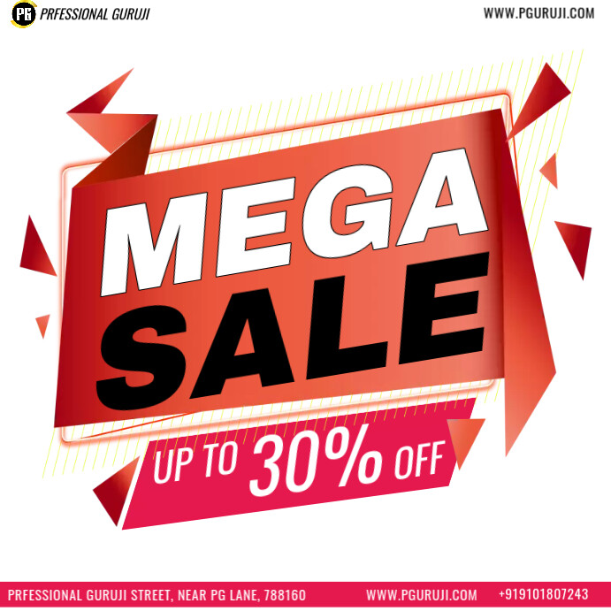 mega sale discount price off square Template | PosterMyWall