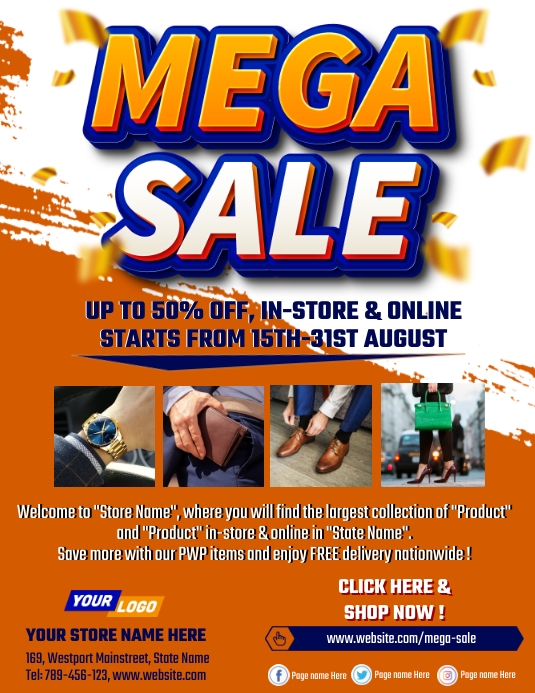Copy of Mega sale flyer design (1) | PosterMyWall