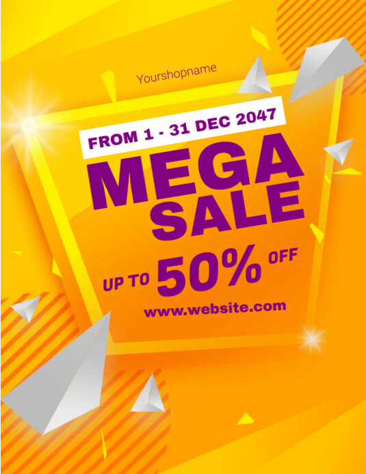 Plantilla de MEGA SALE FLYER | PosterMyWall