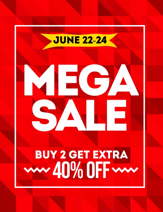 MEGA Sale Flyer Template | PosterMyWall