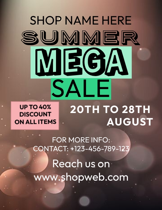 Mega sale flyer template | PosterMyWall