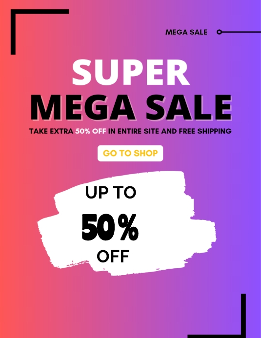 Mega sale flyer template | PosterMyWall