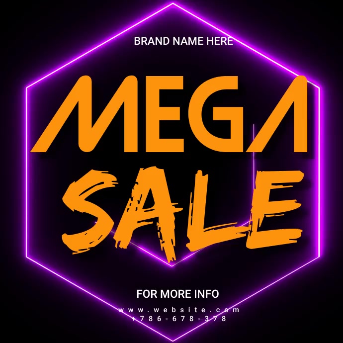 mega sale graphic design Template | PosterMyWall