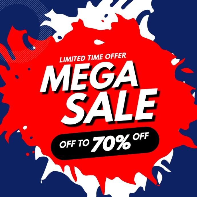 mega sale instagram ads Template | PosterMyWall