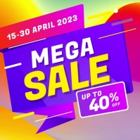 Mega Sale template | PosterMyWall
