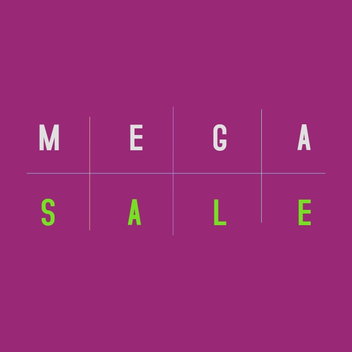 Mega sale logo modern typographic design ad Template | PosterMyWall