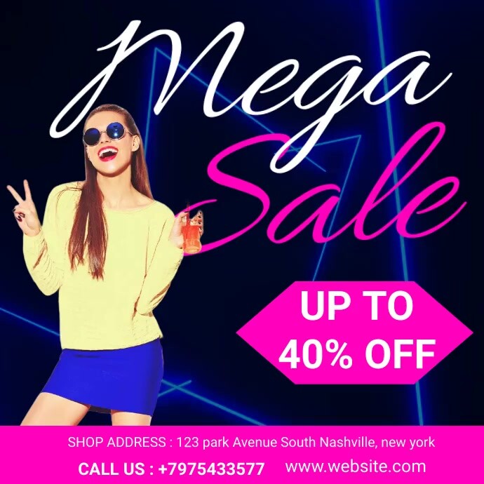 Mega sale/offer sale poster Template | PosterMyWall