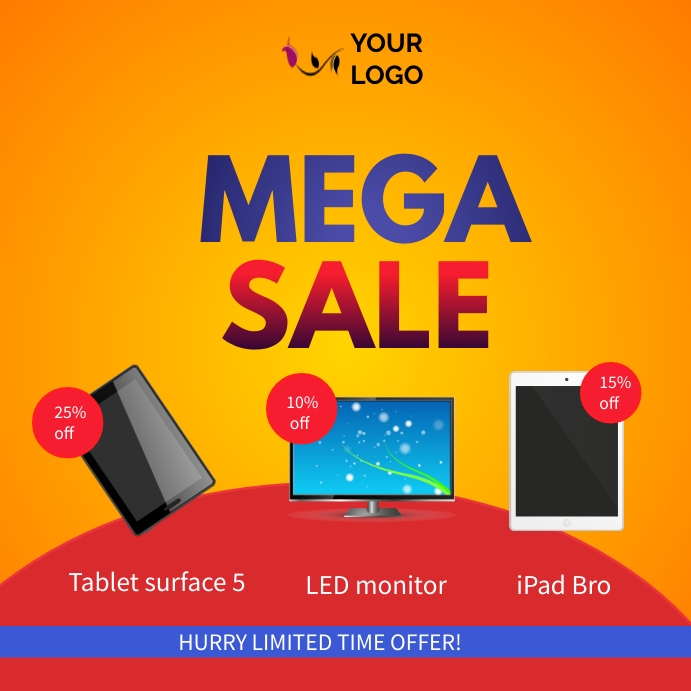 Plantilla de Mega Sale Promotion instagram TEMPLE | PosterMyWall