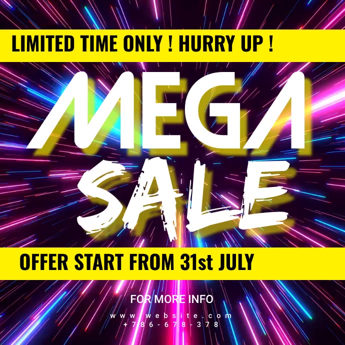 Plantilla de mega sale template | PosterMyWall