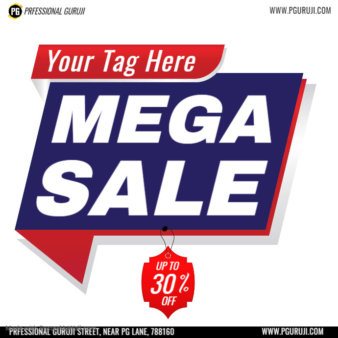 Plantilla de Mega Sale template | PosterMyWall