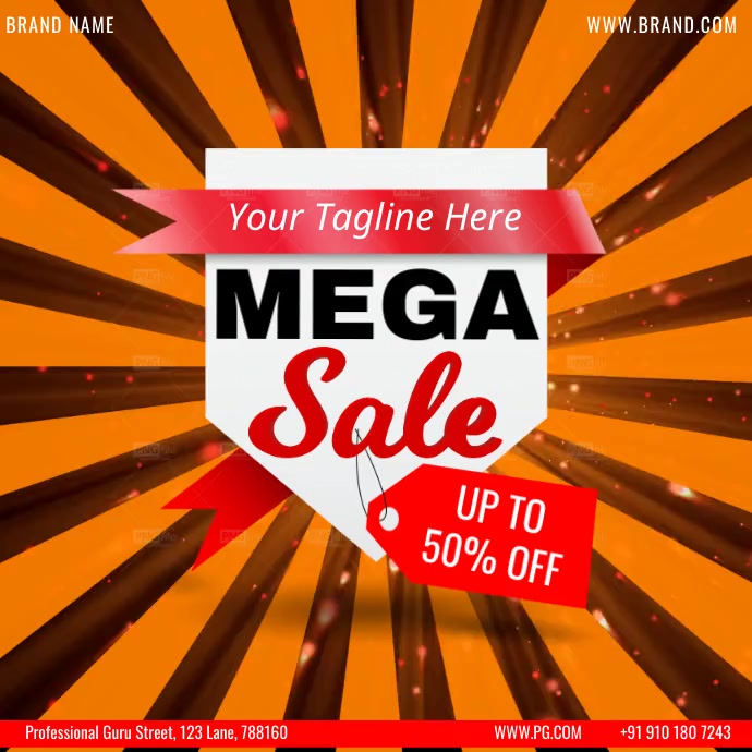 Mega Sale template | PosterMyWall