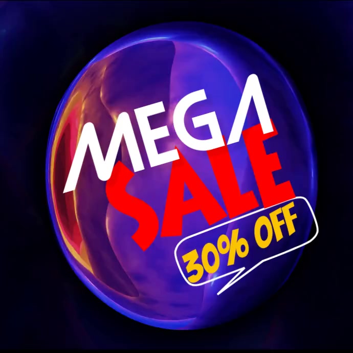 mega sale video flyer Template | PosterMyWall